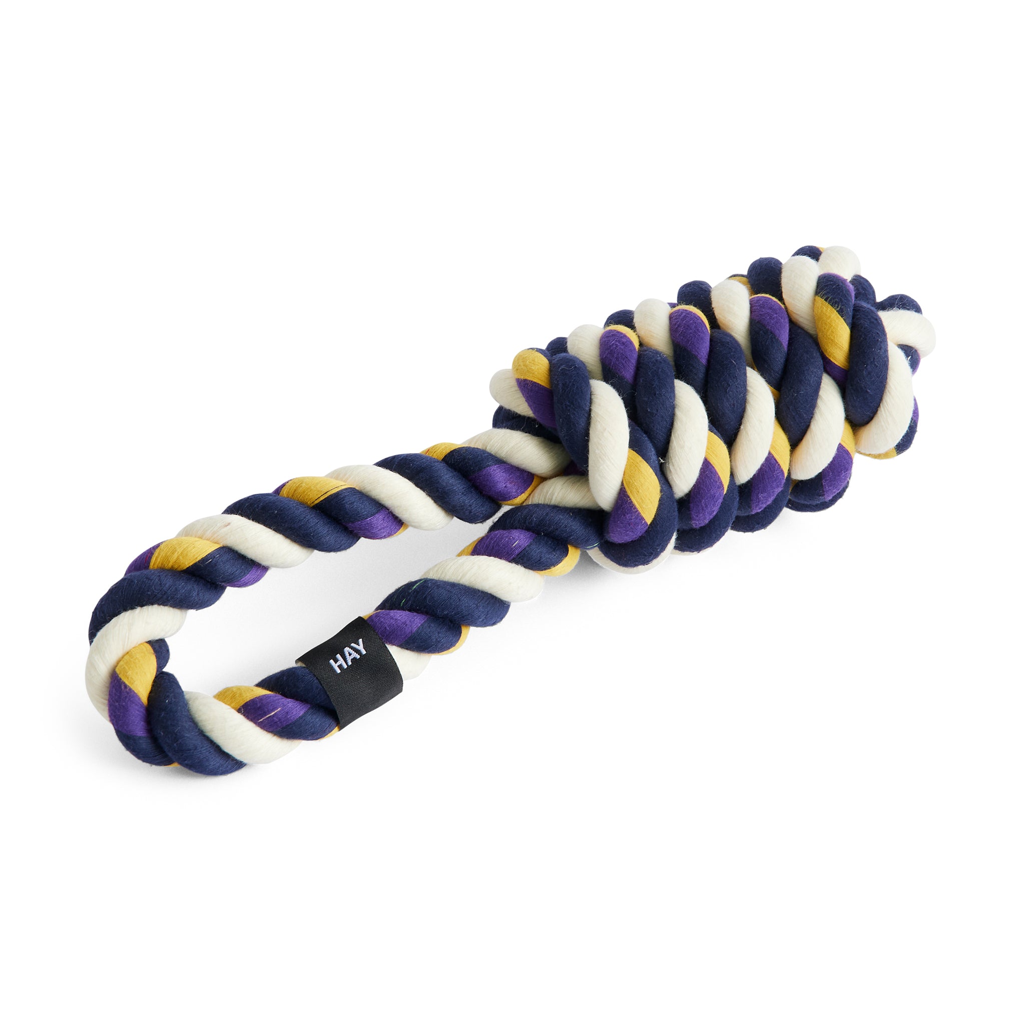 HAY Rope Toy for Dogs in Recycled Polyester - Blue/ Purple/ Ochre ...