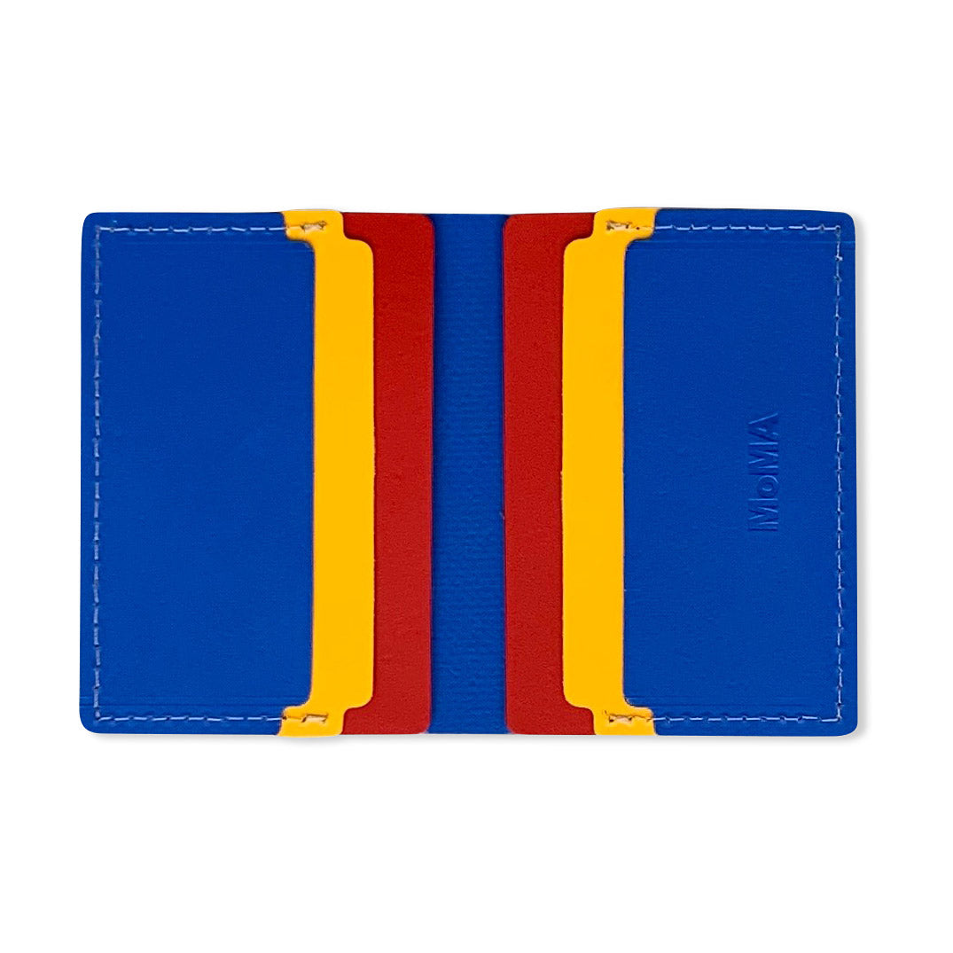Primary Recycled Leather Wallet - Blue/ Red – MoMA Design Store
