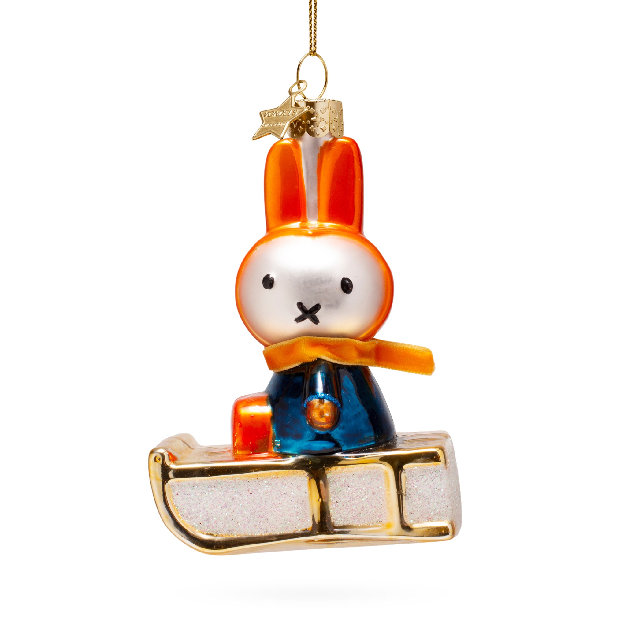 Miffy Glass Holiday Ornament - Miffy Snow Sled – MoMA Design Store