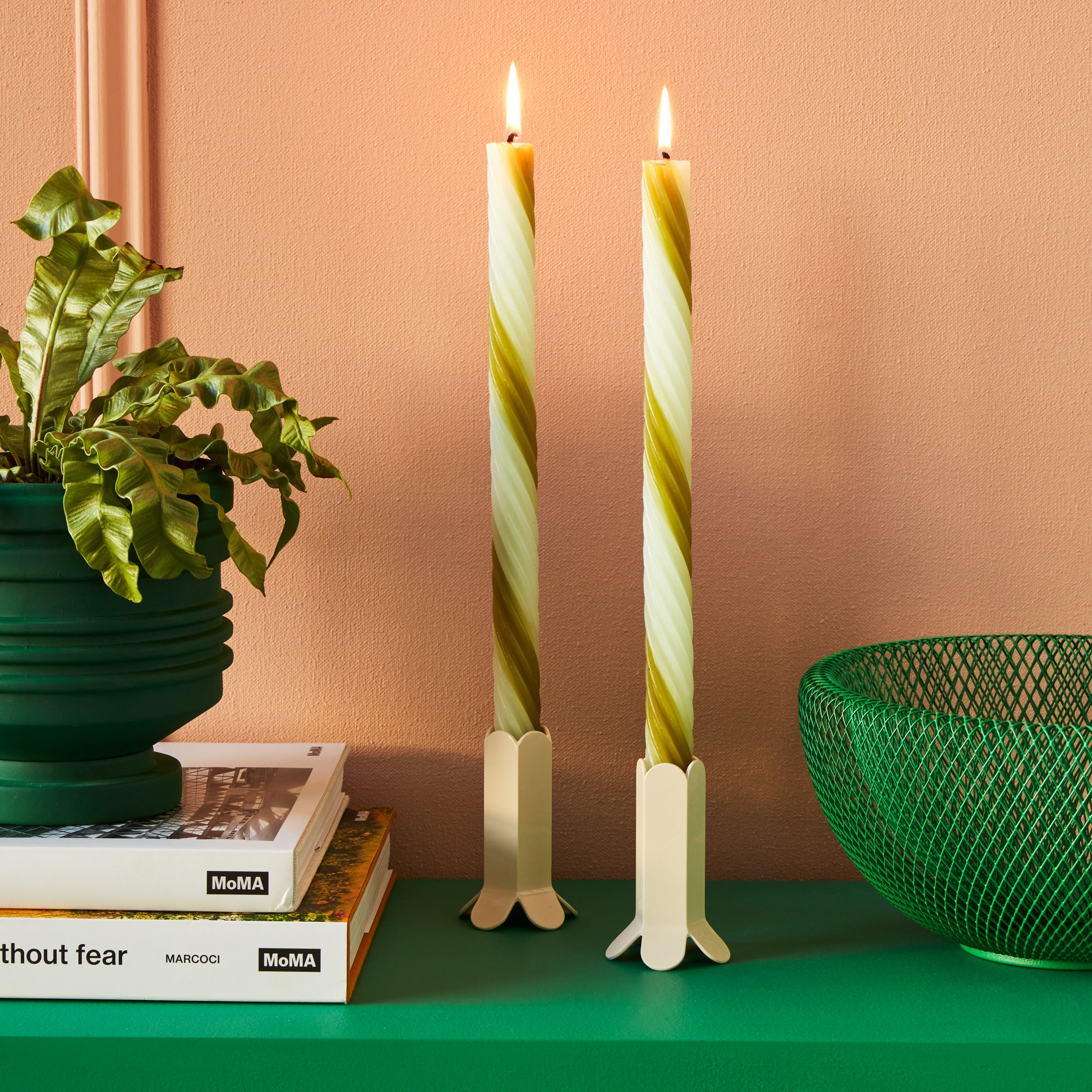 Rope Candles - Set of 2 - Green – MoMA Design Store