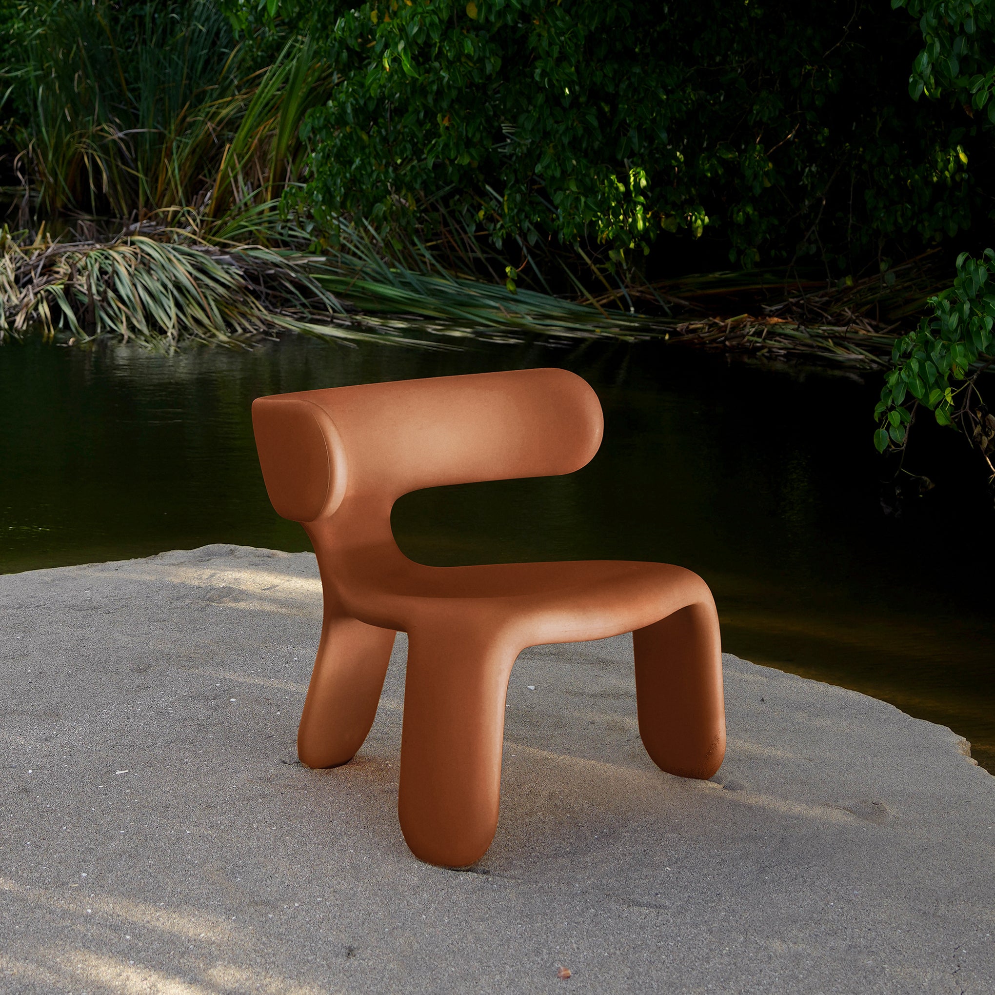 Limbo Lounge Chair in Recycled Material - Terracotta – MoMA Design Store
