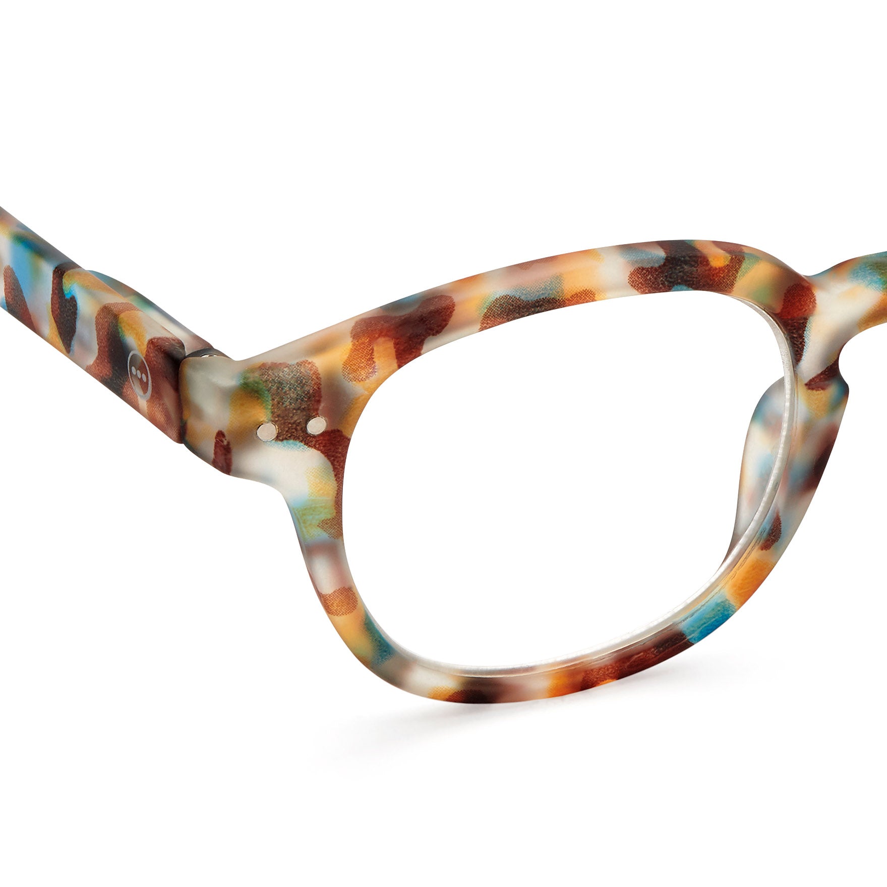 IZIPIZI Rounded-Edge Square Reading Glasses #C - Blue Tortoise – MoMA ...