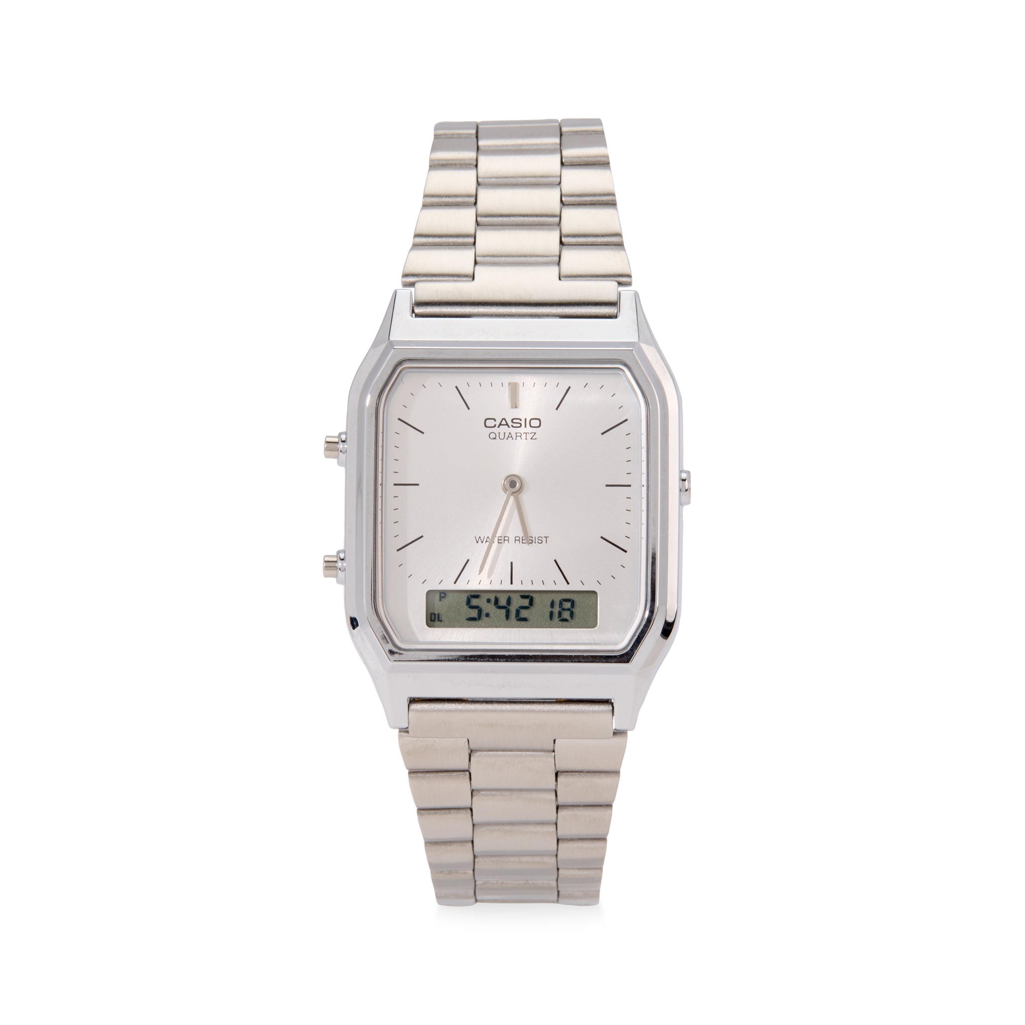 Casio AQ230 Analog Digital Watch - Silver – MoMA Design Store