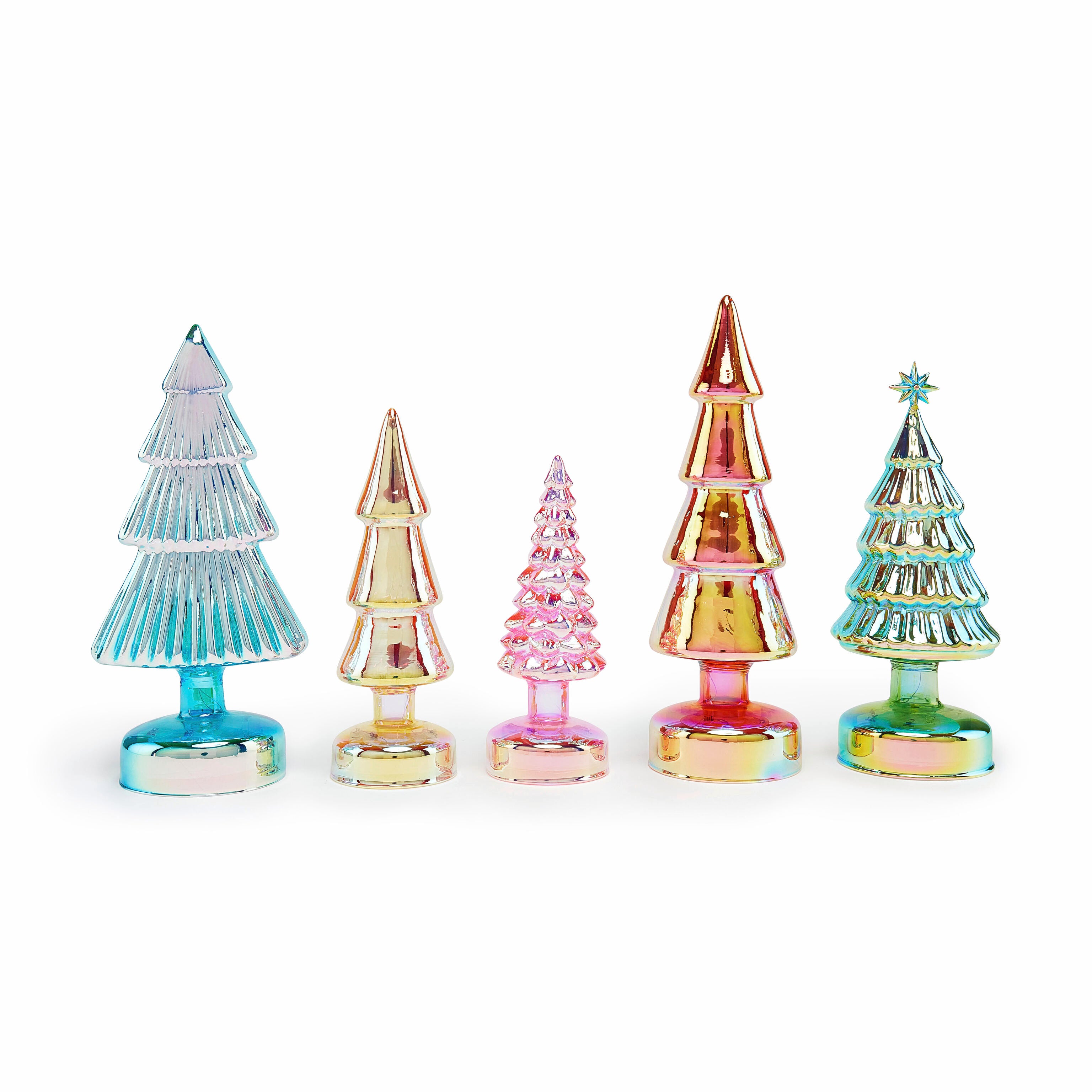 MoMA Colorful LED Lighted Trees - Set of 5 - Small - Multi – MoMA ...
