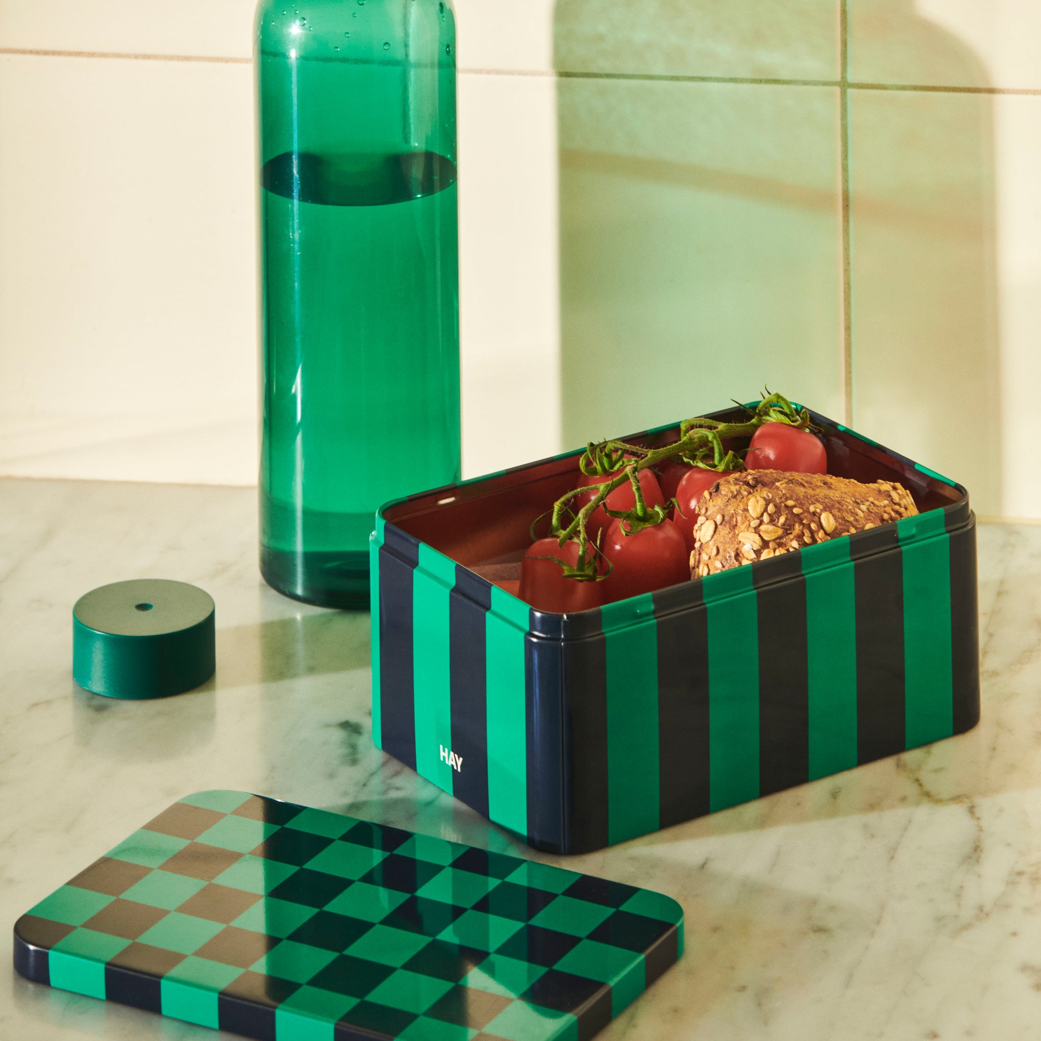 HAY Tin Container - Dark Blue/ Green – MoMA Design Store