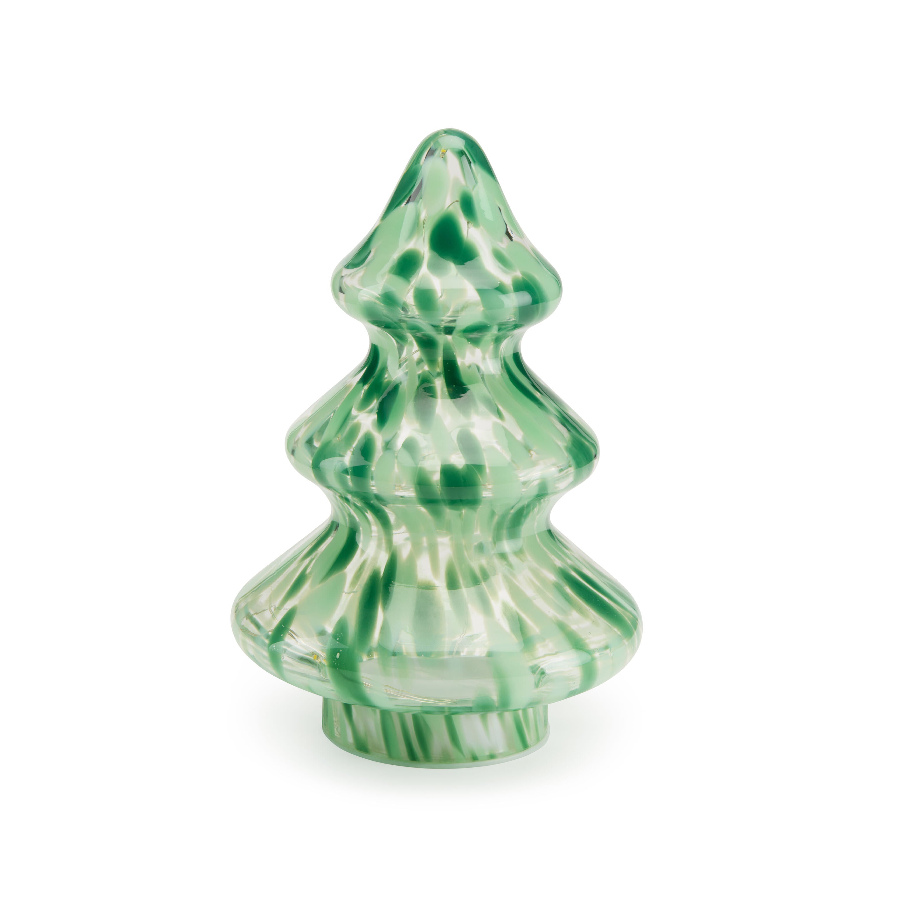 LED Lighted Marbled Glass Holiday Decor - Marbled Tree Tiered – MoMA ...