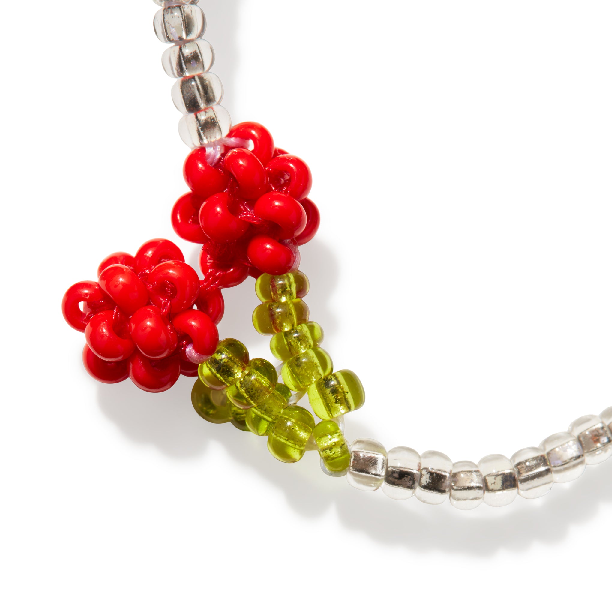 Beaded Mini Cherry Silver Necklace – MoMA Design Store