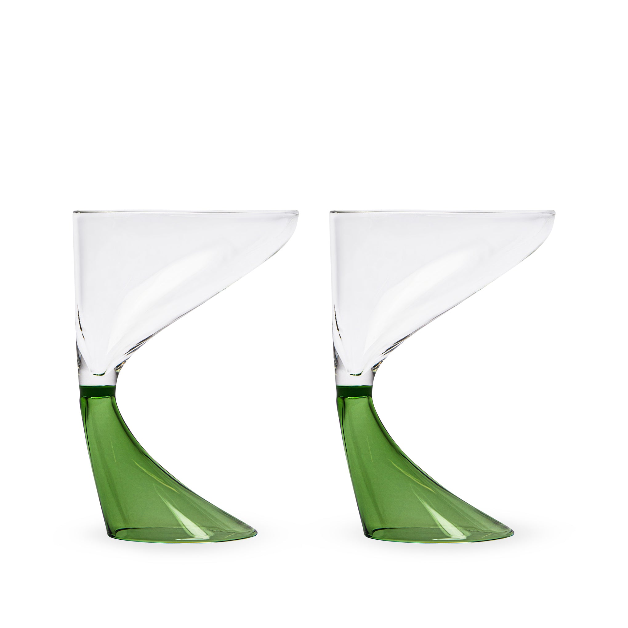 Arch Cocktail Glasses - Set of 2 - Green – MoMA Design Store