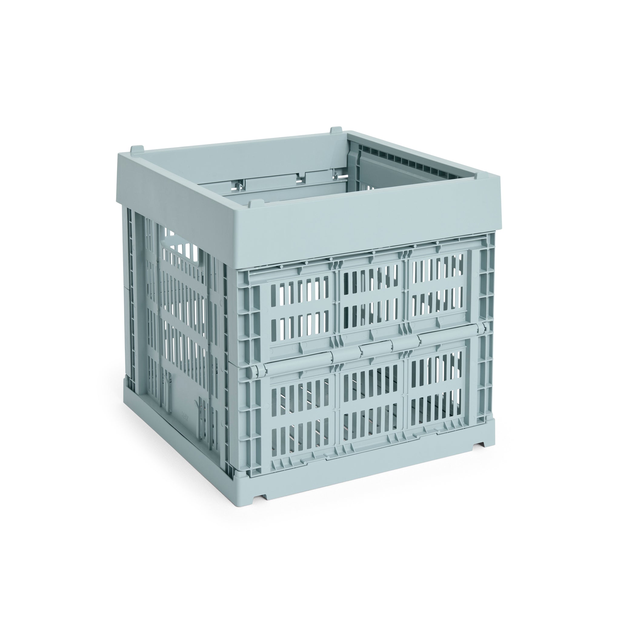 HAY Recycled Plastic Collapsible Color Crate - Dusty Blue – MoMA Design ...