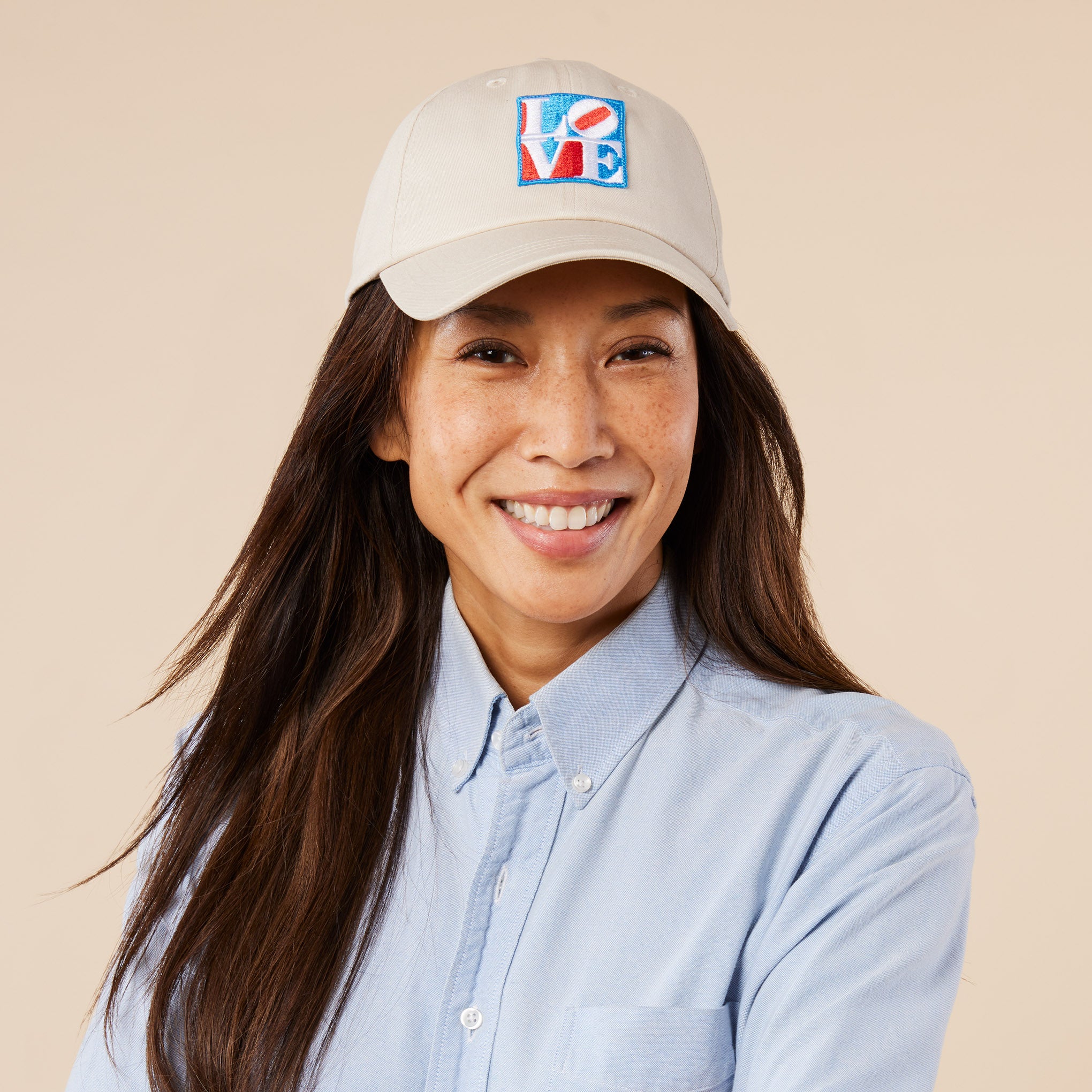 Robert Indiana LOVE Cotton Canvas Baseball Cap - Ivory – MoMA Design Store