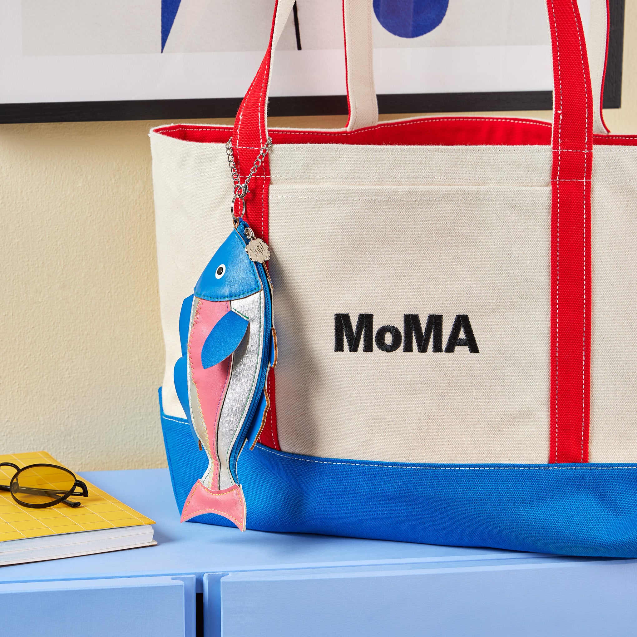 Fish Zip Pouch - Blue/ Pink – MoMA Design Store