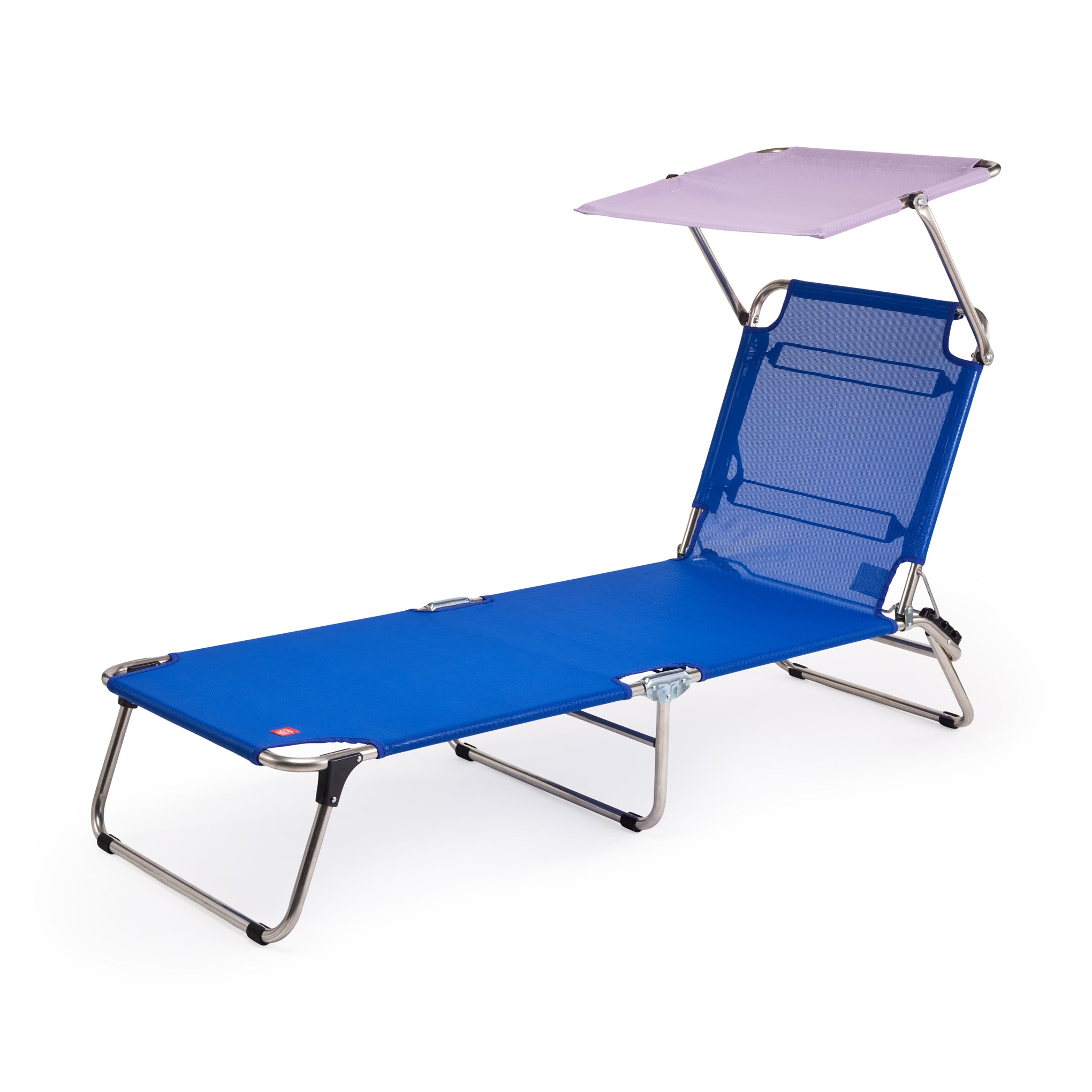 Amigo Outdoor Lounge Chair with Sun Shield - Navy/ Lilac – MoMA Design ...