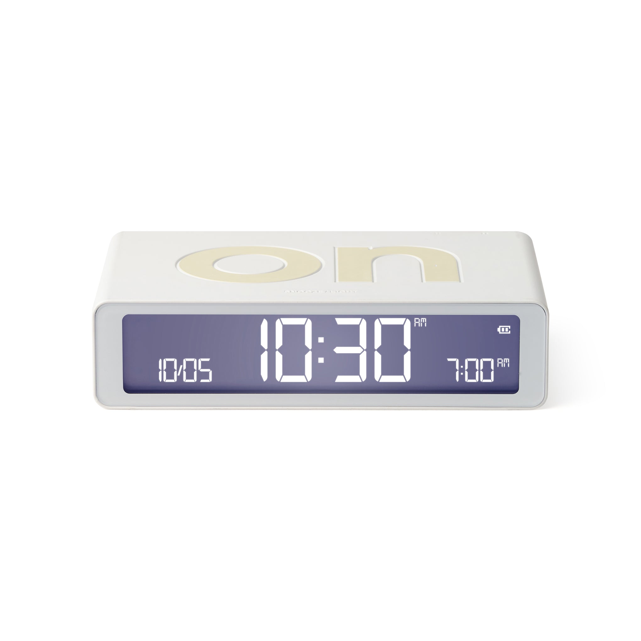 Lexon Flip Rechargeable Alarm Clock - White – MoMA Design Store
