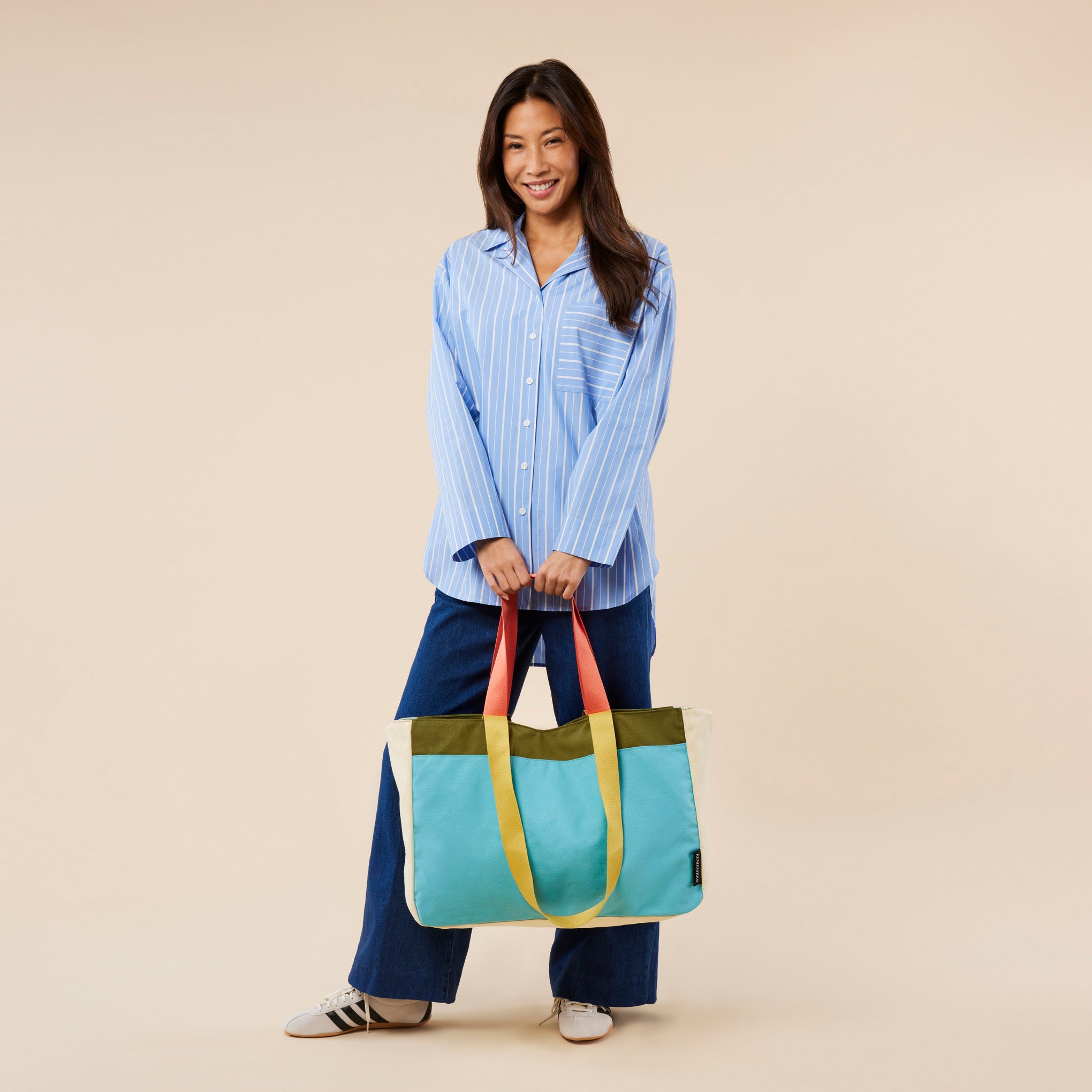 Colorful Oversized Cotton Canvas Tote Bag - Blue – MoMA Design Store