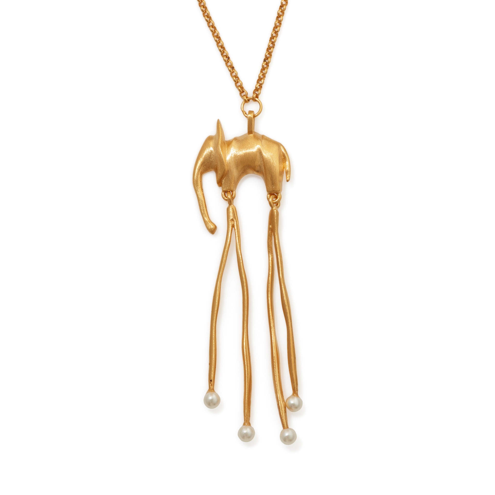 Salvador Dalí Gold-Plated Elephant Necklace – MoMA Design Store