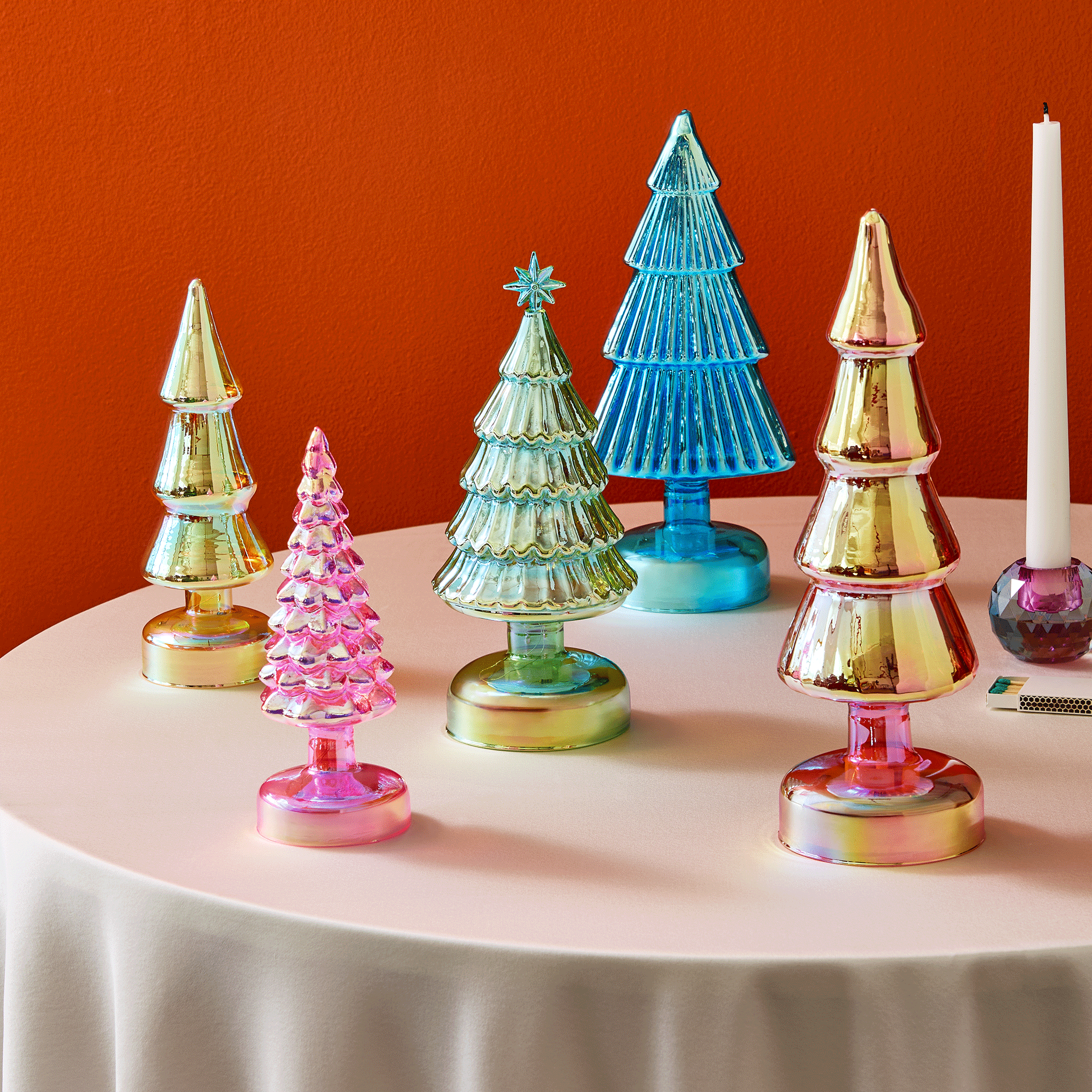 MoMA Colorful LED Lighted Trees - Set of 5 - Small - Multi – MoMA ...