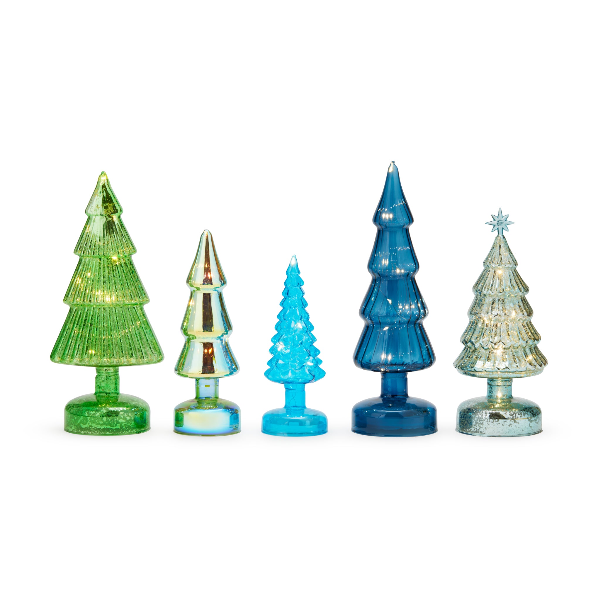 MoMA Colorful LED Lighted Trees - Set of 5 - Small - Blue – MoMA Design ...