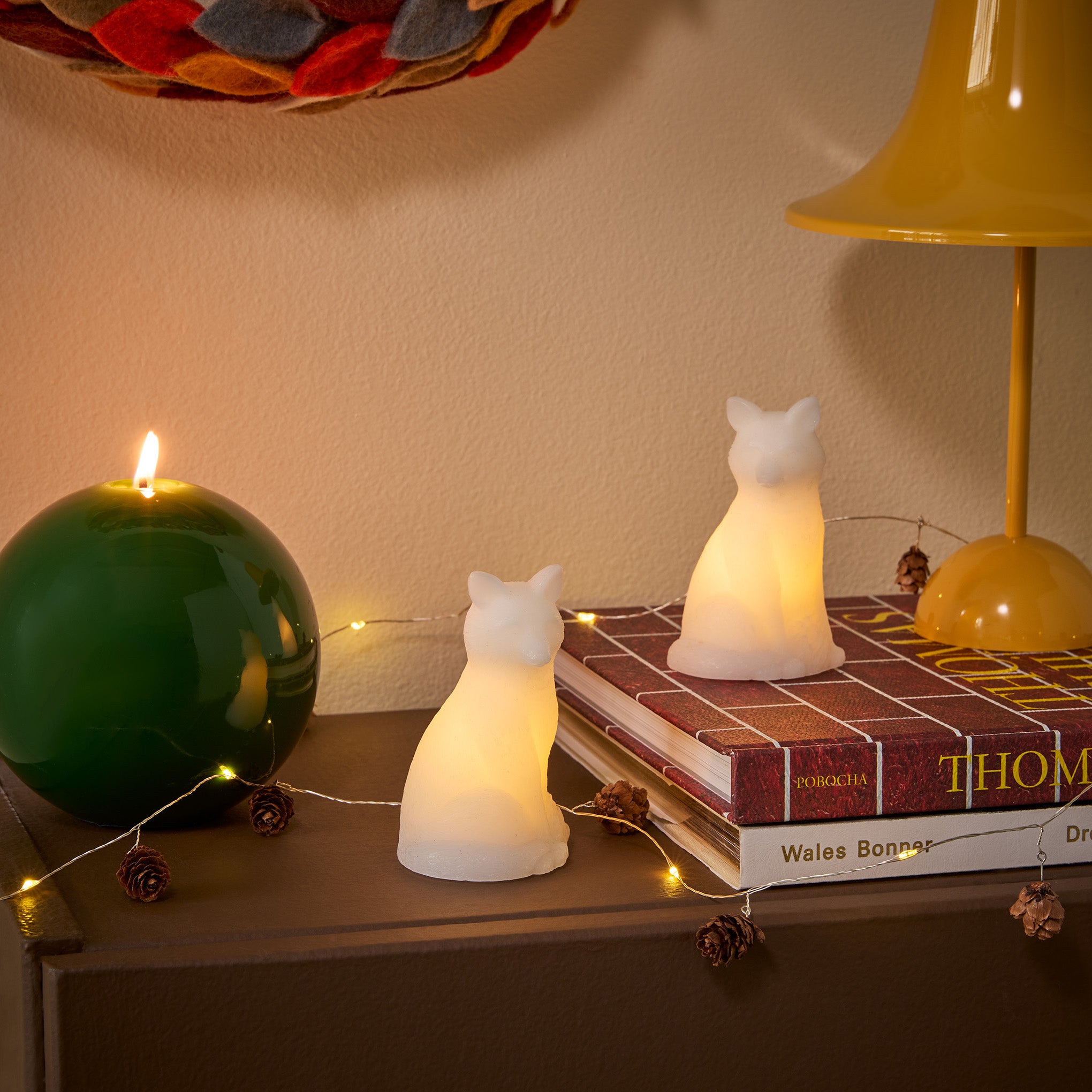 LED Wax Woodland Creature Holiday Decor - Set of 2 - Foxes – MoMA ...