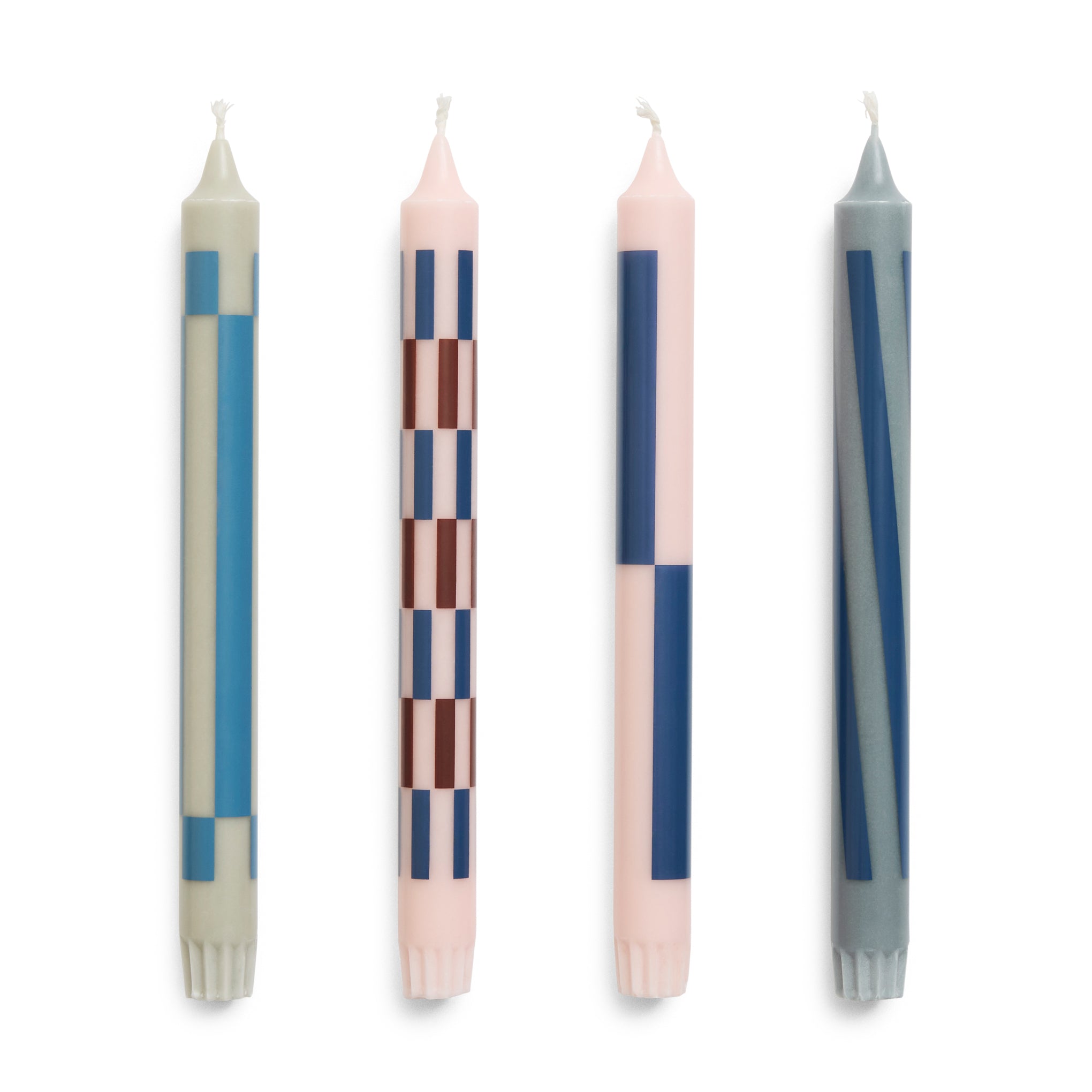 HAY Pattern Taper Candle - Light Pink/ Blue – MoMA Design Store