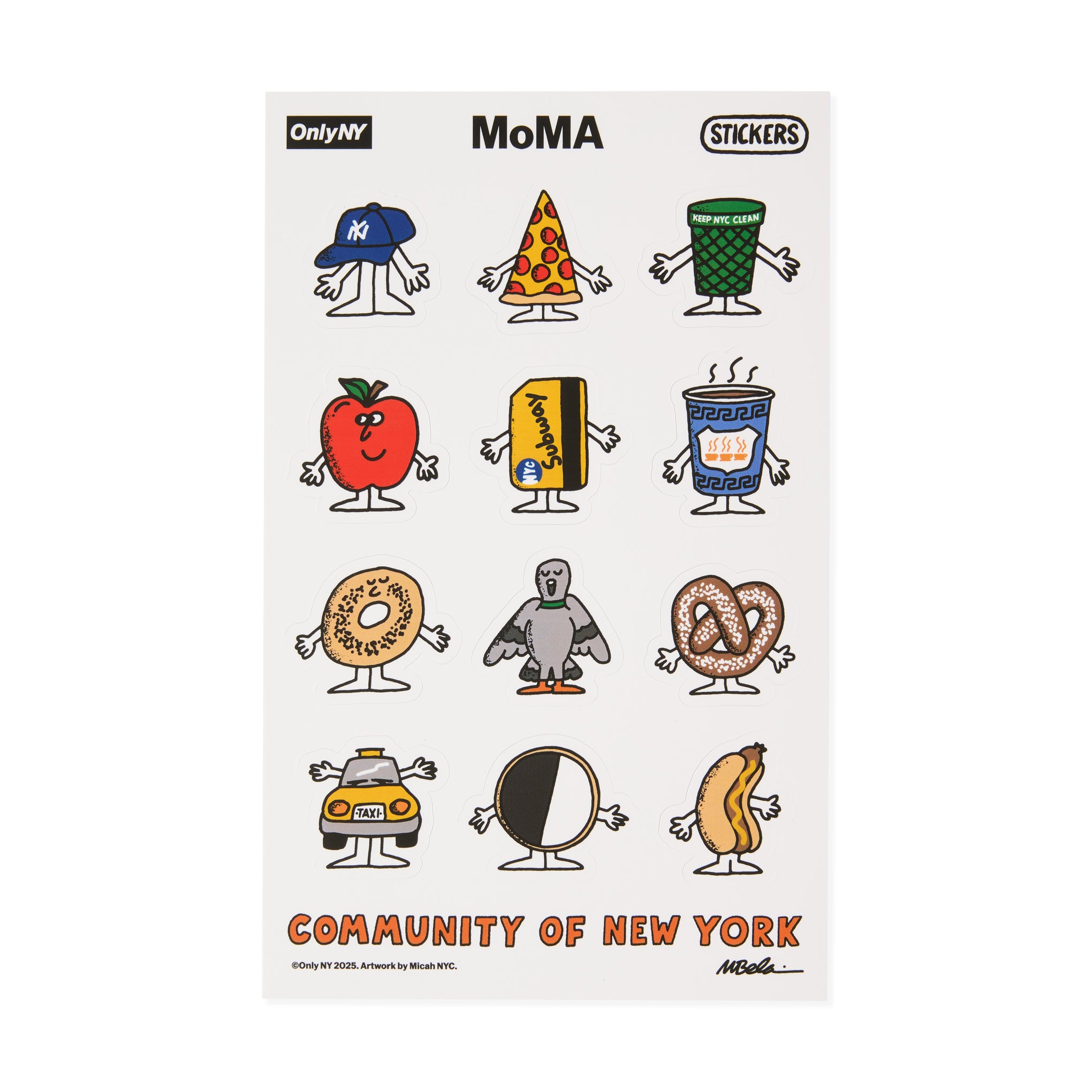 Only NY for MoMA Community of New York Vinyl Stickers - Set of 12 ...