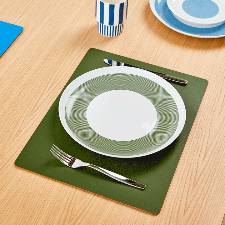 Dual-Sided Recycled Leather Placemat - Green/ Black – MoMA Design Store