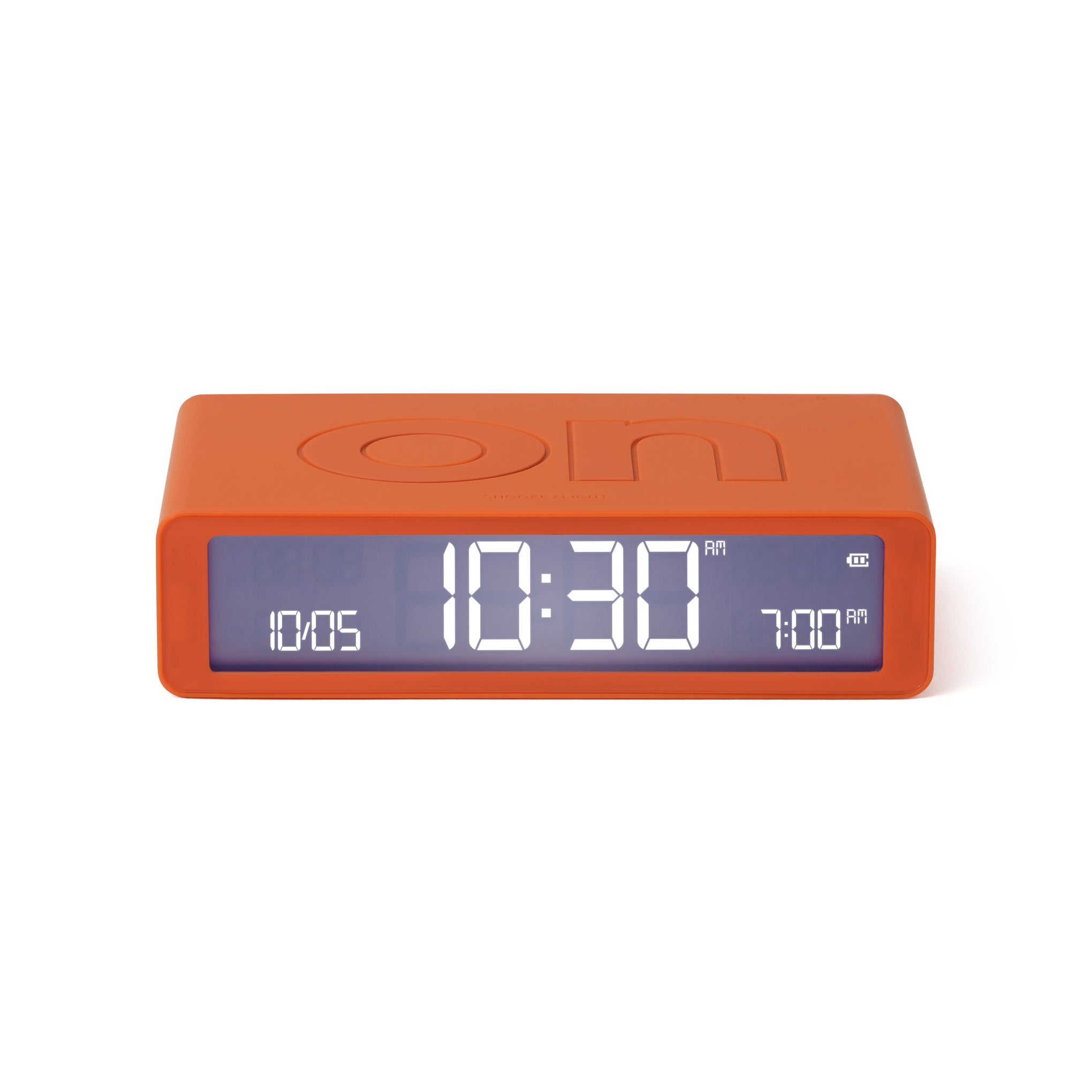 Lexon Flip Rechargeable Alarm Clock - Orange – MoMA Design Store