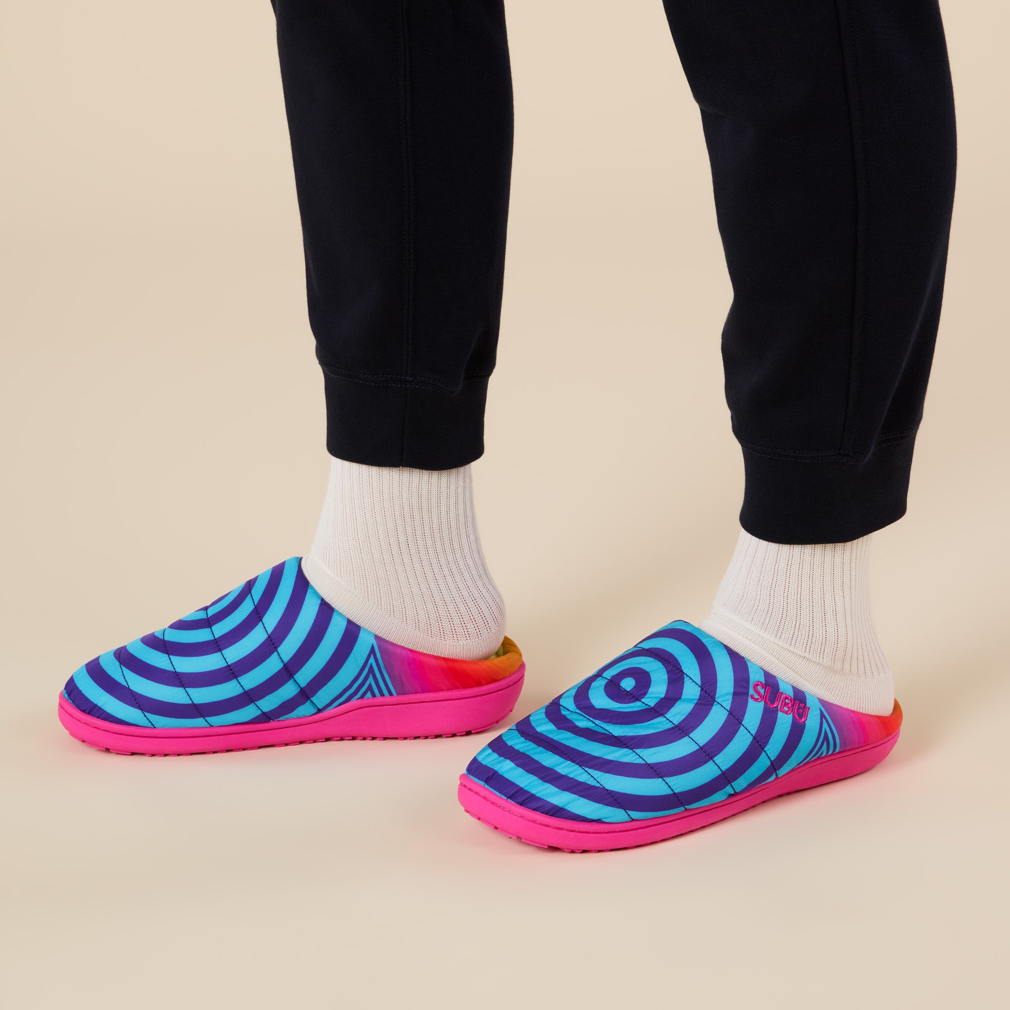 Jeffrey Gibson for MoMA Subu Slippers - Aura Spiral – MoMA Design Store