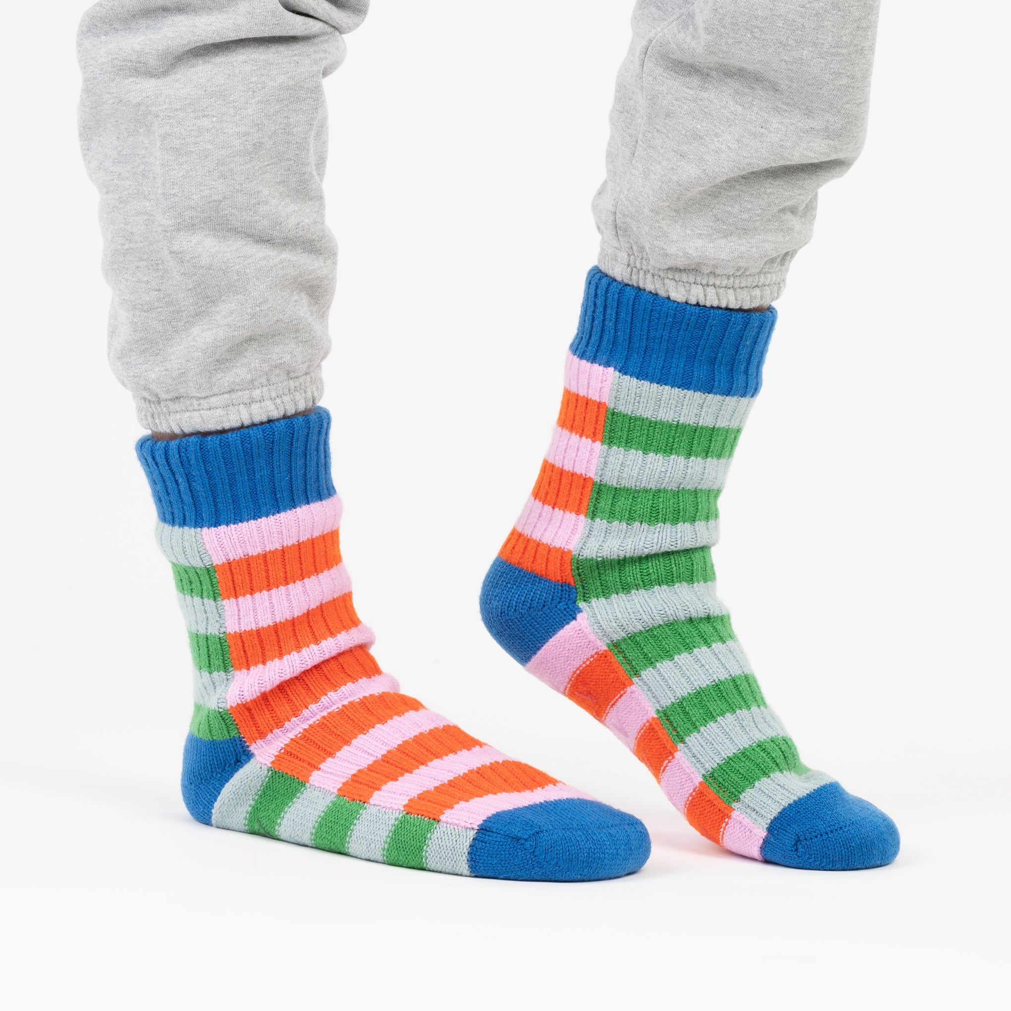 Verloop Knit House Socks - Super Stripe Cobalt – MoMA Design Store