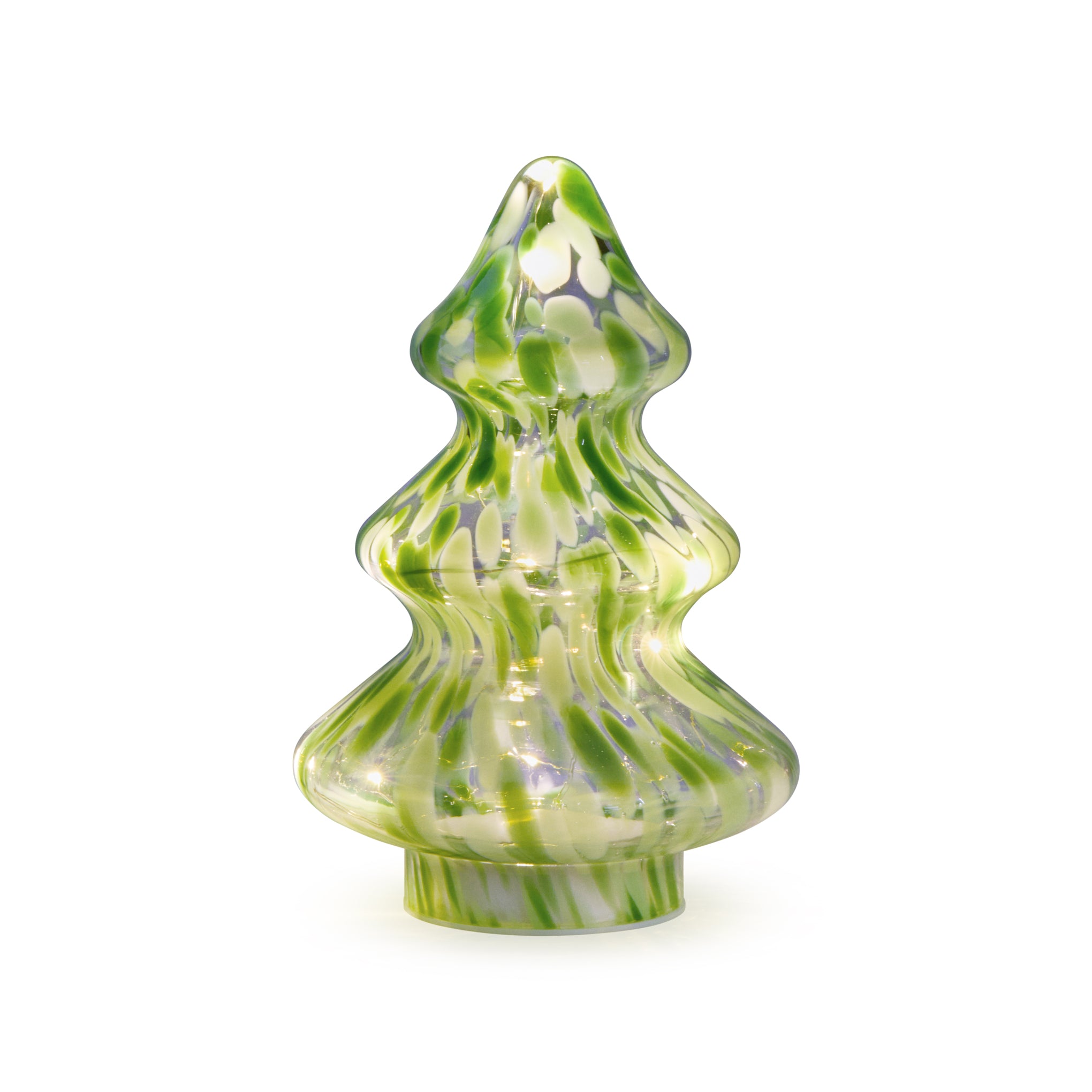 LED Lighted Marbled Glass Holiday Decor - Marbled Tree Tiered – MoMA ...