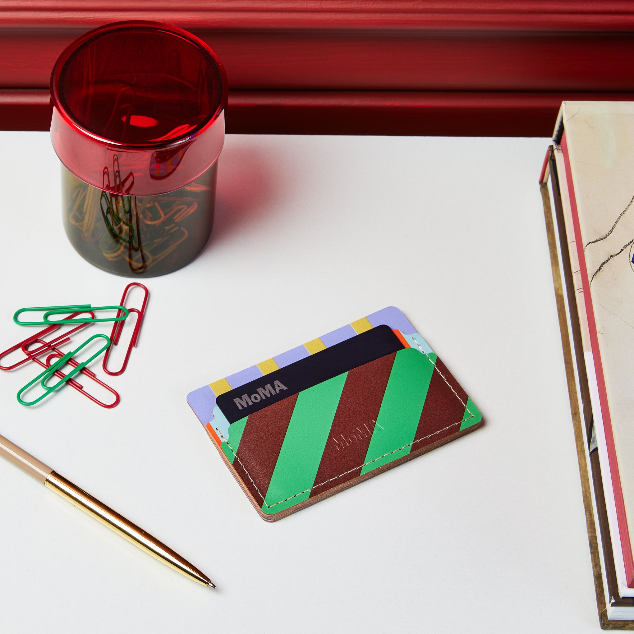 Dusen Dusen Recycled Leather Card Holder - Stripe – MoMA Design Store