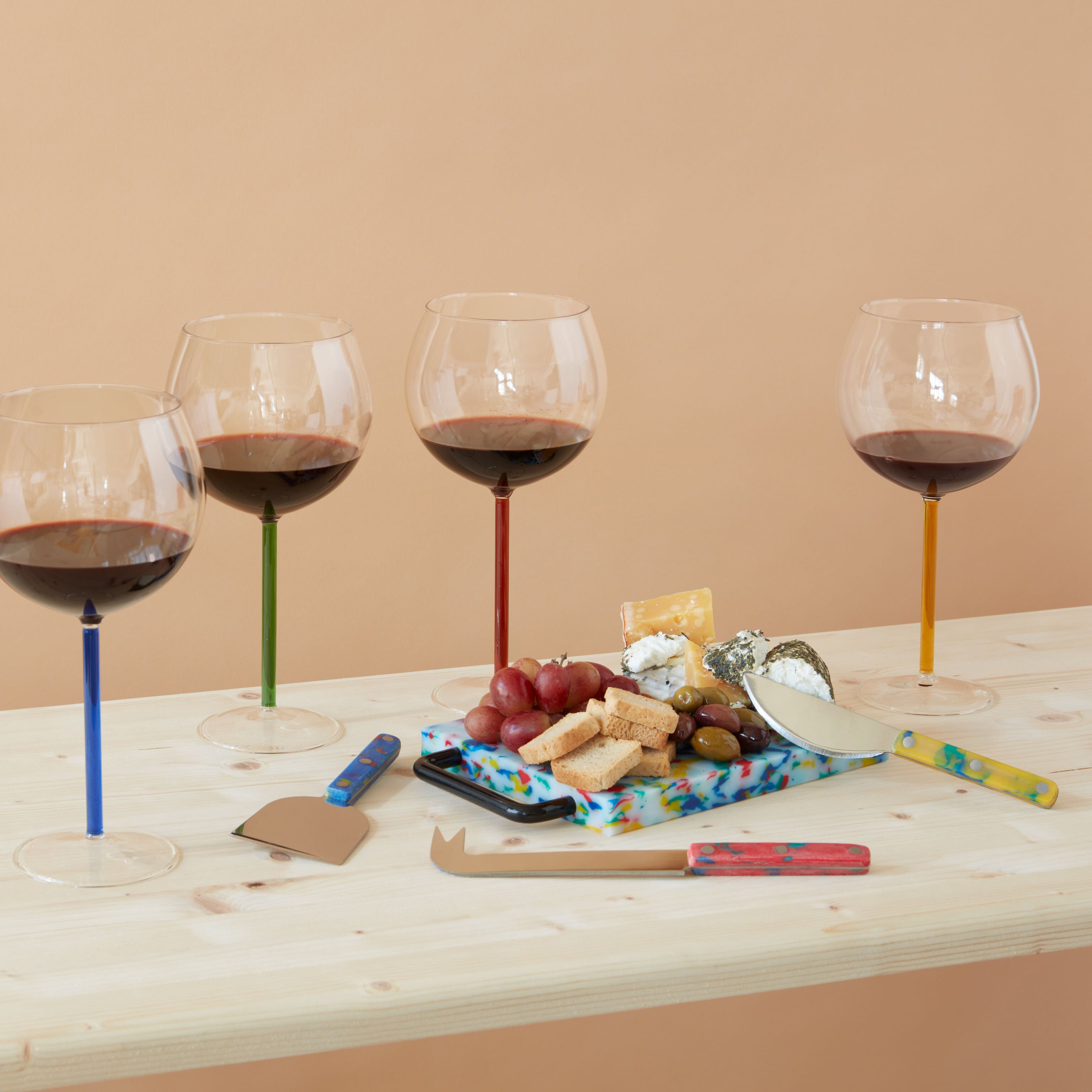 Color Accent Red Wine Glasses - Set of 2 - Green/ Yellow – MoMA Design ...