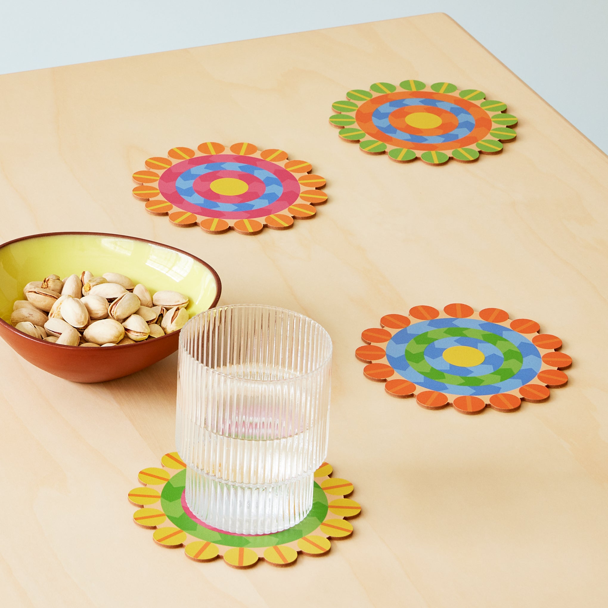 Yinka Ilori Radiant Blooms Recycled Leather Coasters - Set of 4 – MoMA ...