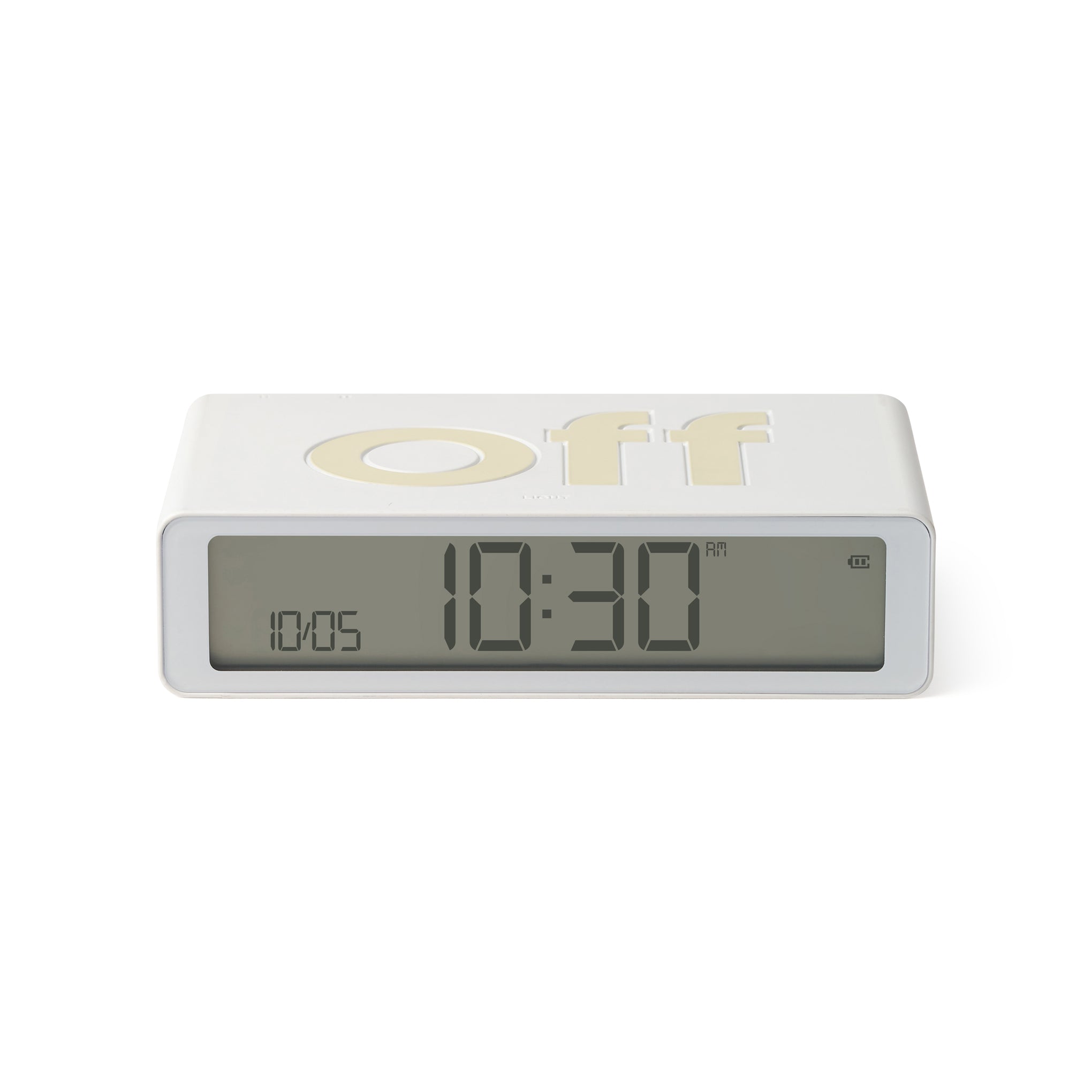 Lexon Flip Rechargeable Alarm Clock - White – MoMA Design Store
