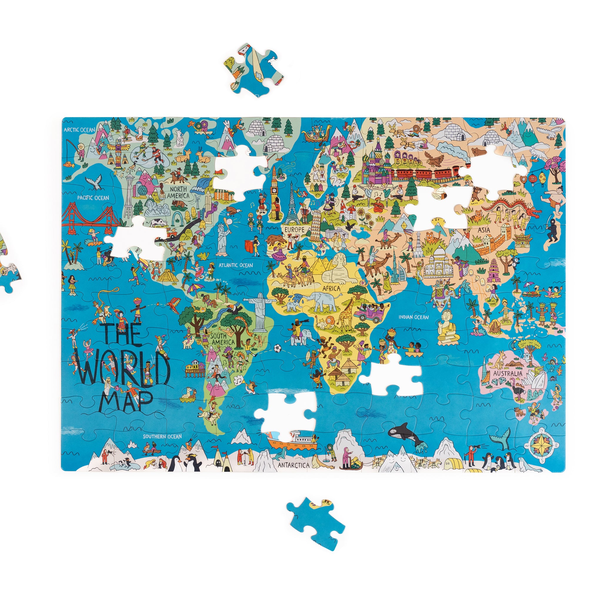 World Map Jigsaw Puzzle - 100 Pieces – MoMA Design Store