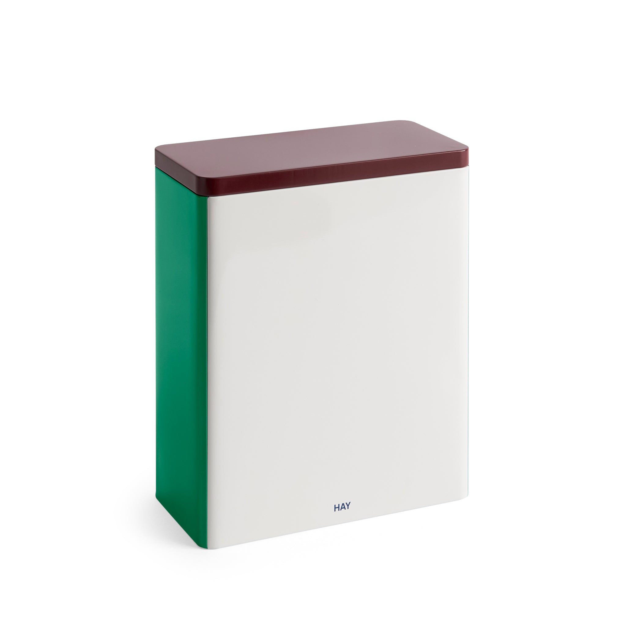 HAY Tin Container - Off White/ Burgundy/ Green – MoMA Design Store