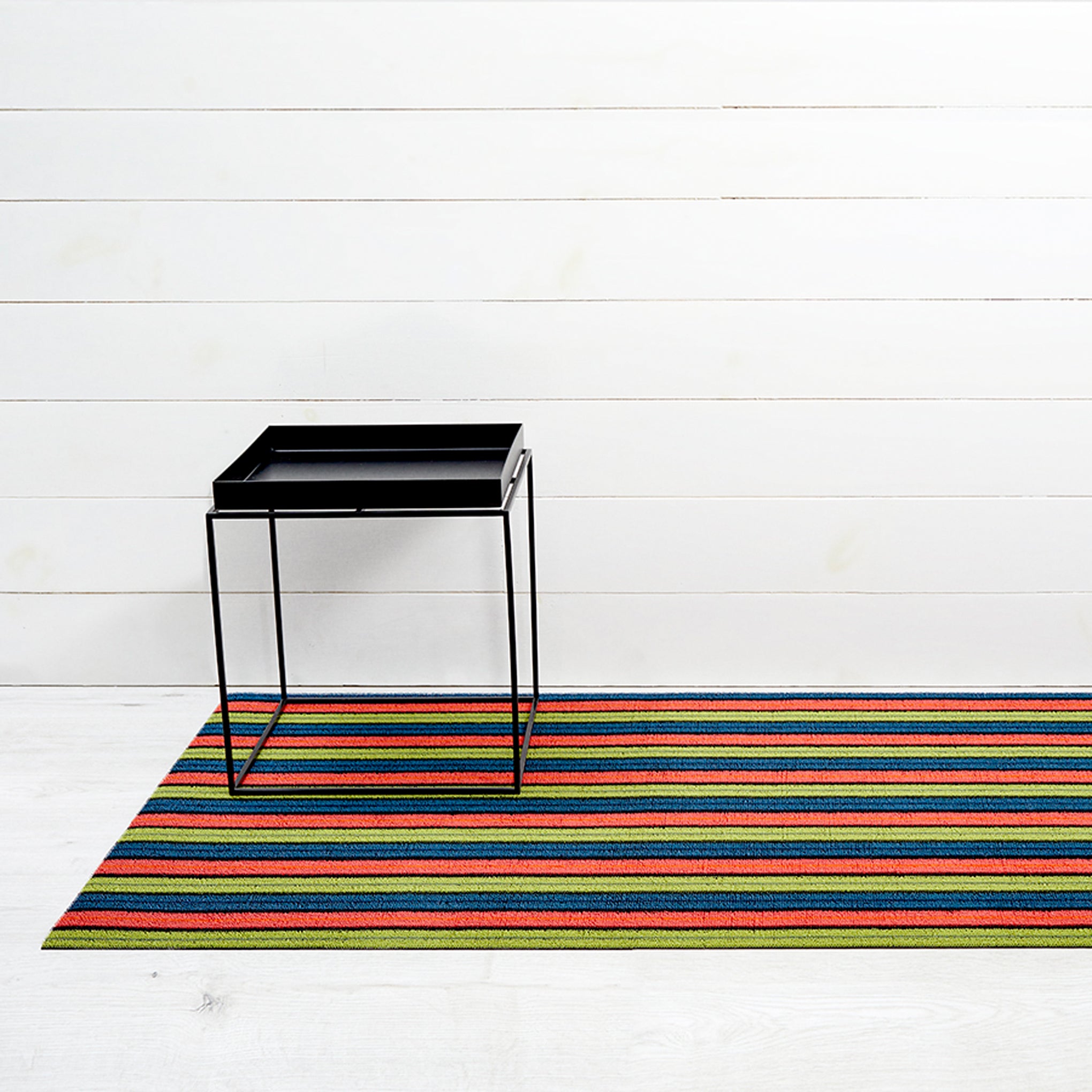 Chilewich Ribbon Stripe Shag Floor Mat - Limelight – MoMA Design Store