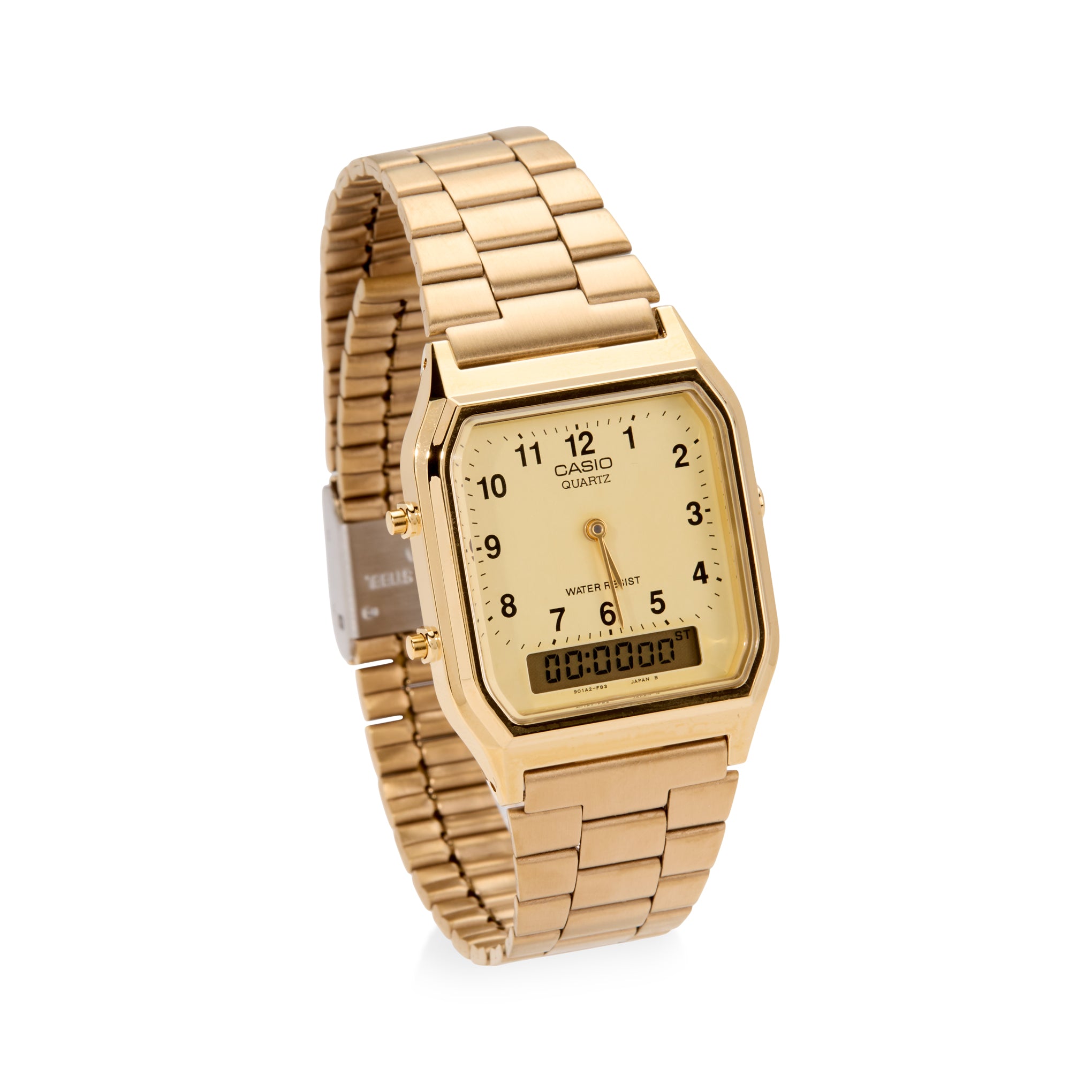 Casio AQ230 Analog Digital Watch - Gold – MoMA Design Store