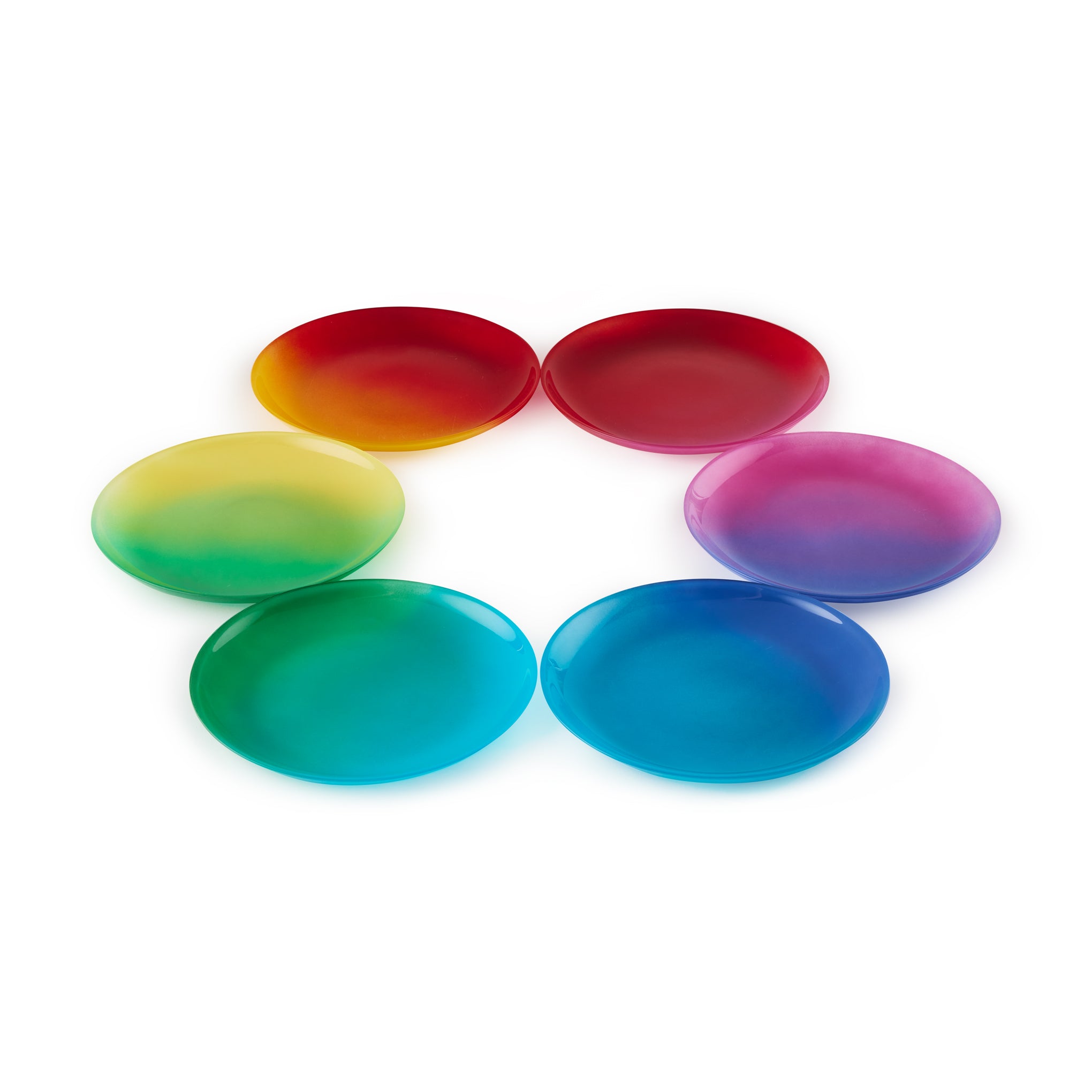 Spectrum Glass Dessert Plates - Set of 6 - Dessert Plates S/6 – MoMA ...