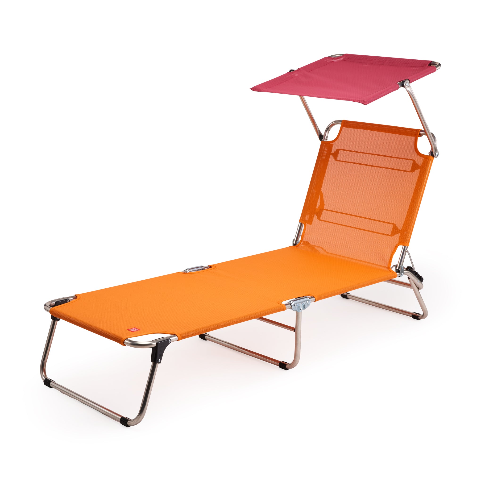 Amigo Outdoor Lounge Chair with Sun Shield - Orange/ Fuschia – MoMA ...